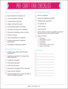 Free Craft Show Checklist (& Preparation Steps) - Made Urban