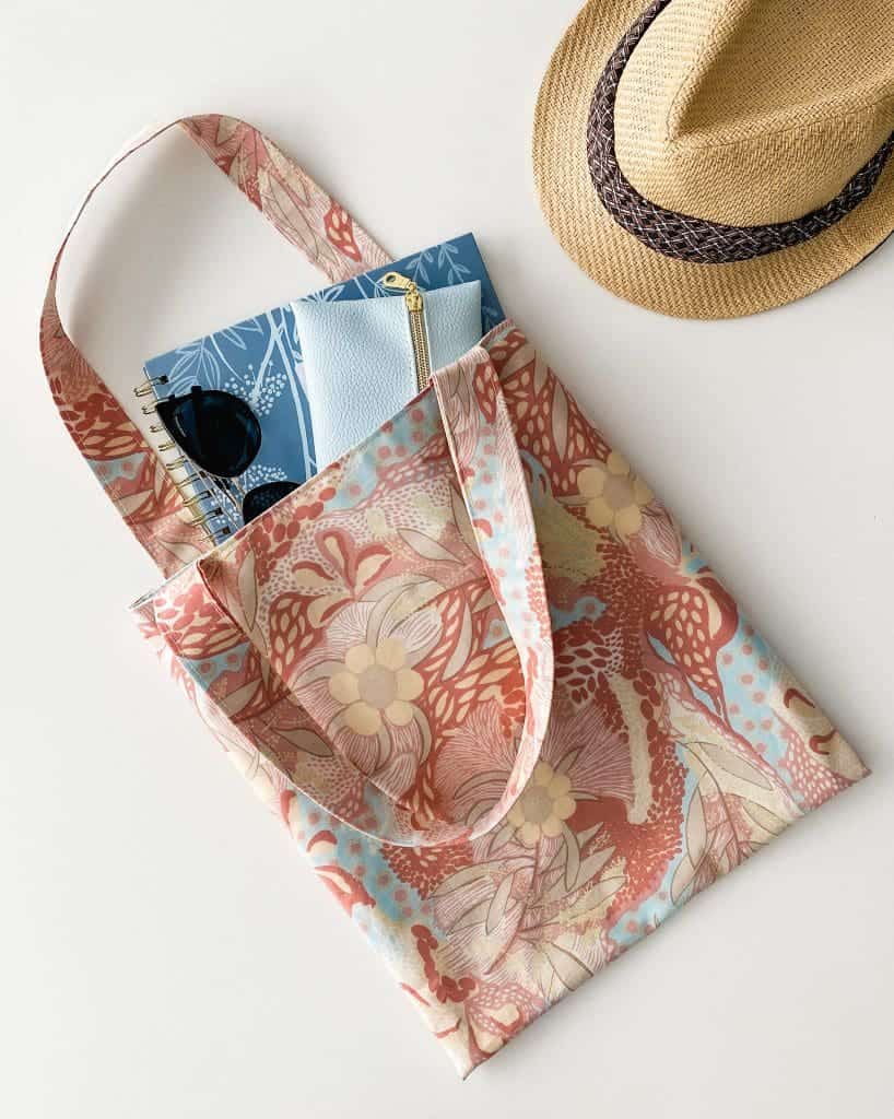 How to Sew a Simple Lined Tote Bag (that looks professionally made ...