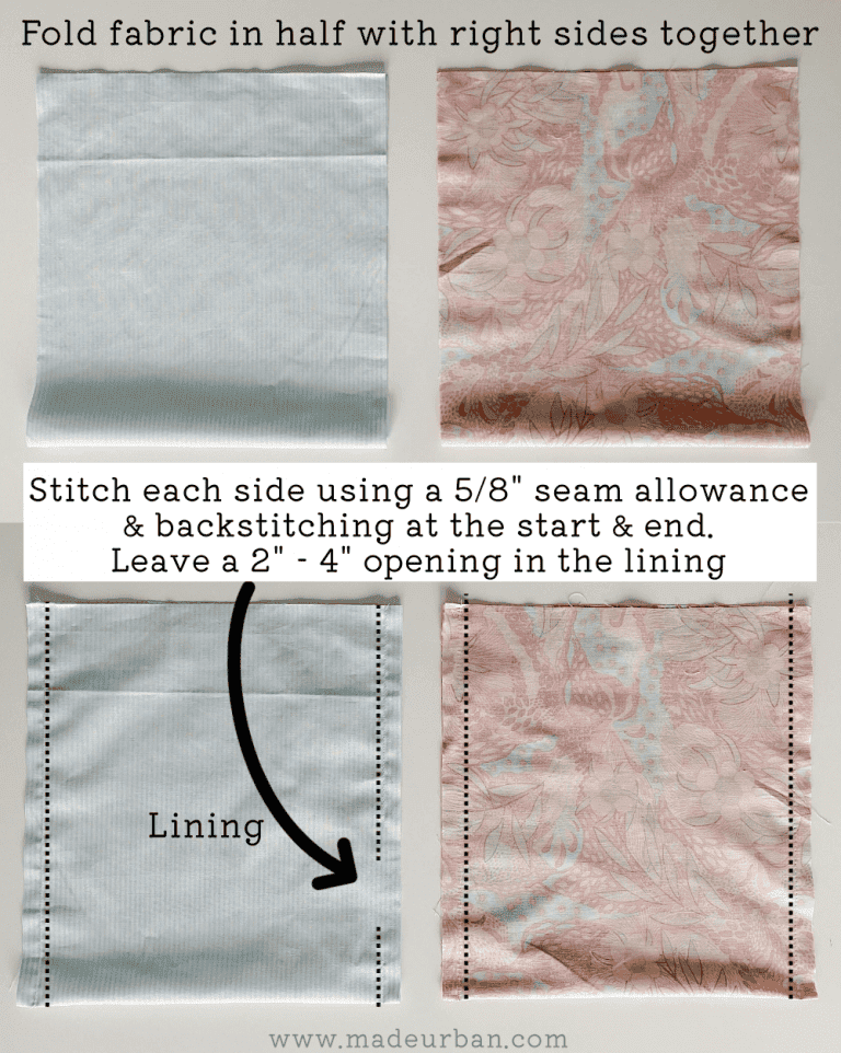 How to Sew a Simple Lined Tote Bag (that looks professionally made ...