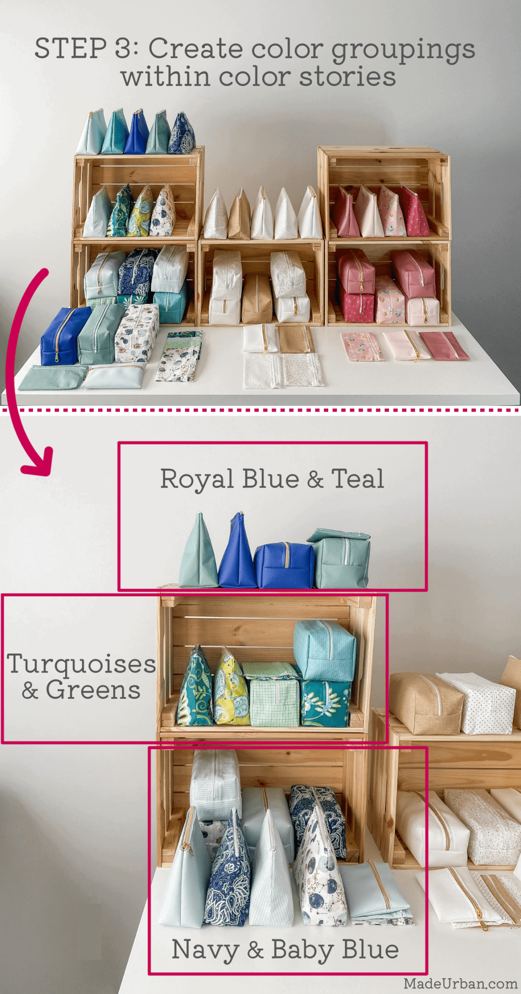 Craft Show Display 5-Minute Fix: Color Groupings - Made Urban