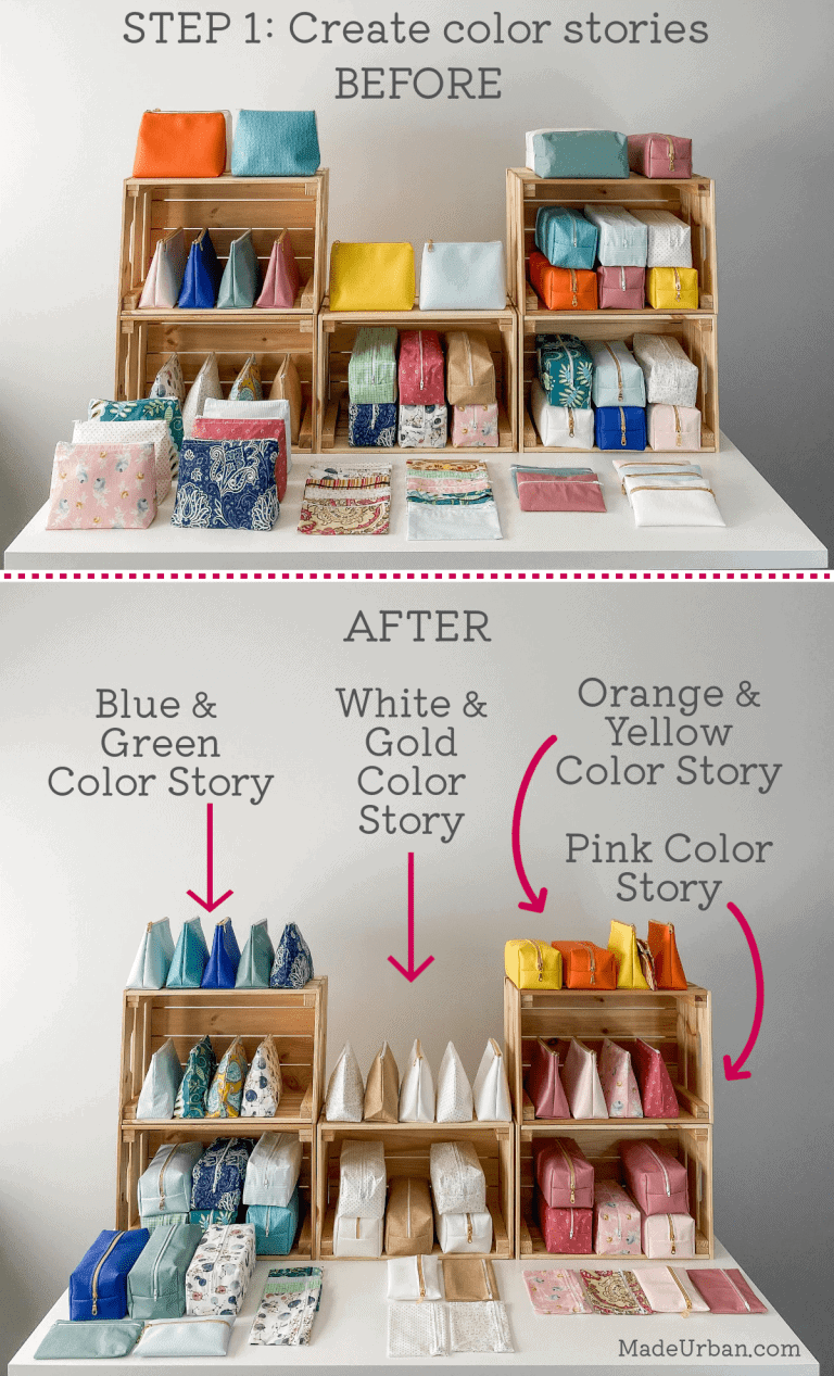 Craft Show Display 5-Minute Fix: Color Groupings - Made Urban