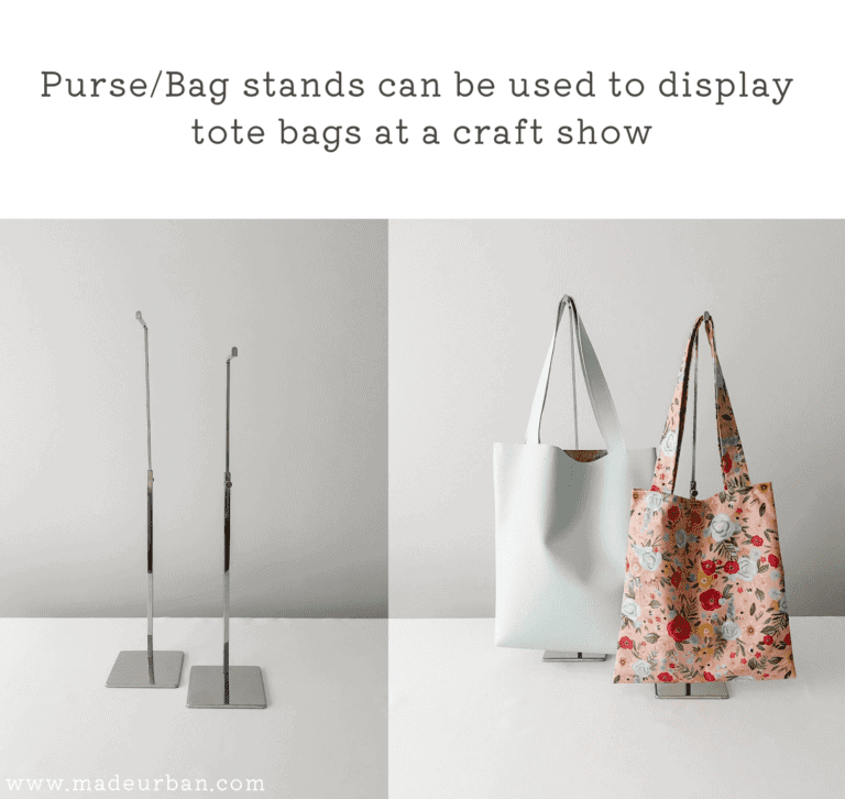 10 Ways to Display Tote Bags at a Craft Show - Made Urban