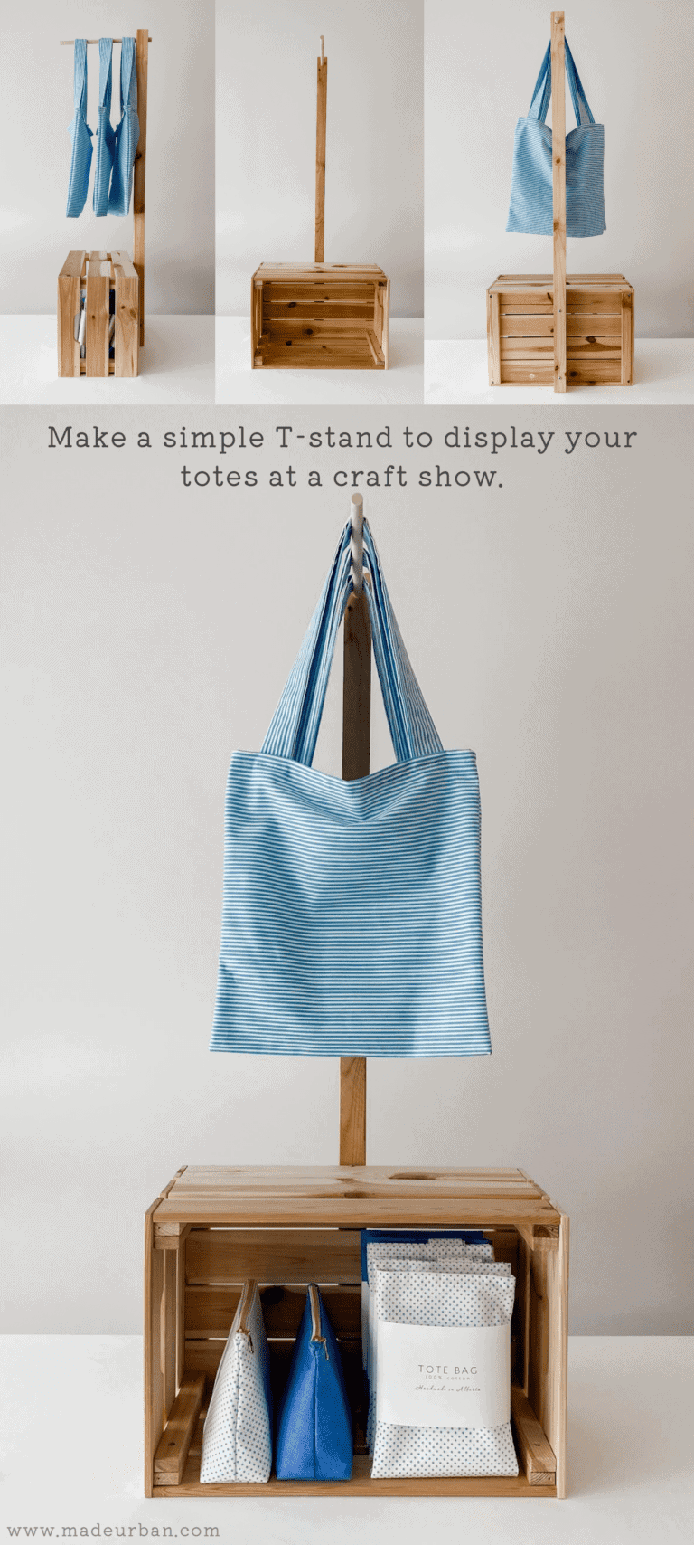 10 Ways to Display Tote Bags at a Craft Show - Made Urban