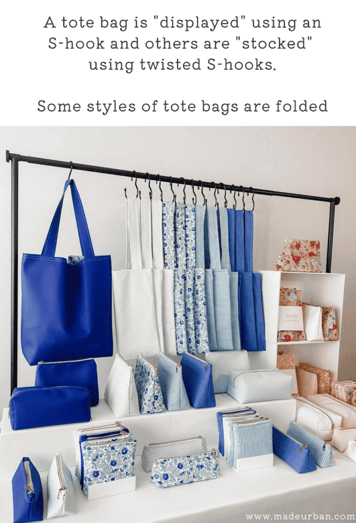 10 Ways to Display Tote Bags at a Craft Show - Made Urban