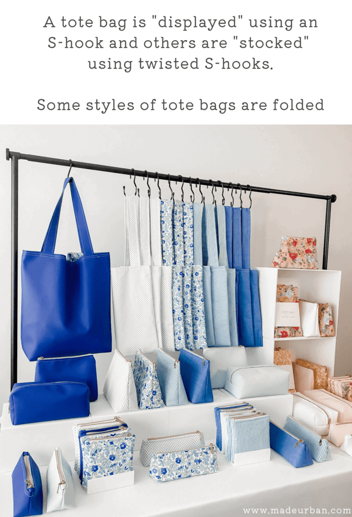 10 Ways to Display Tote Bags at a Craft Show - Made Urban