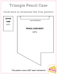 10 Minute Triangle Pencil Case DIY (no lining required) - Made Urban