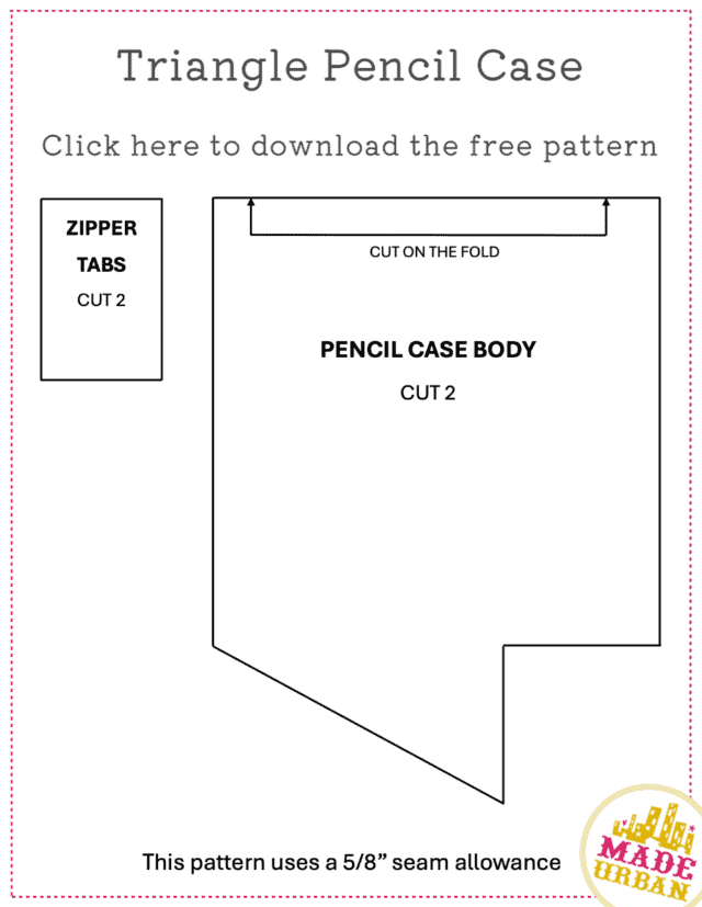 10 Minute Triangle Pencil Case DIY (no lining required) - Made Urban
