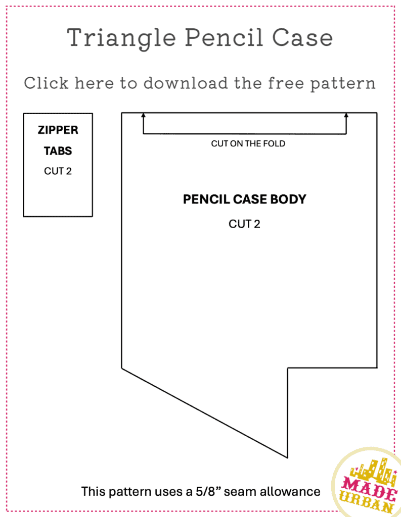 10 Minute Triangle Pencil Case DIY (no lining required) - Made Urban