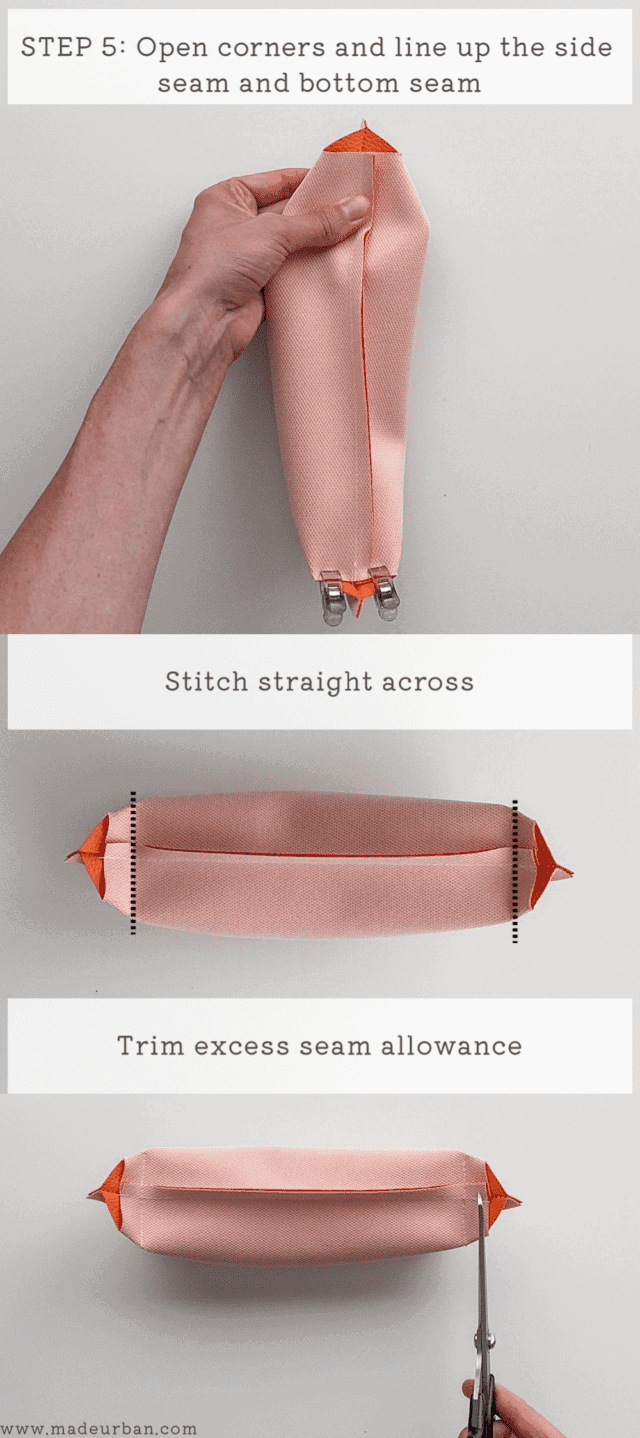 10 Minute Triangle Pencil Case DIY (no lining required) - Made Urban