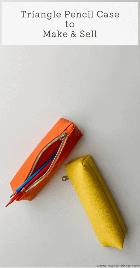 10 Minute Triangle Pencil Case DIY (no lining required) - Made Urban