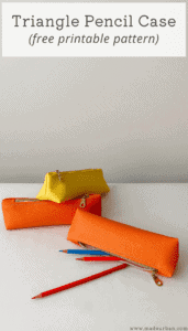 10 Minute Triangle Pencil Case DIY (no lining required) - Made Urban