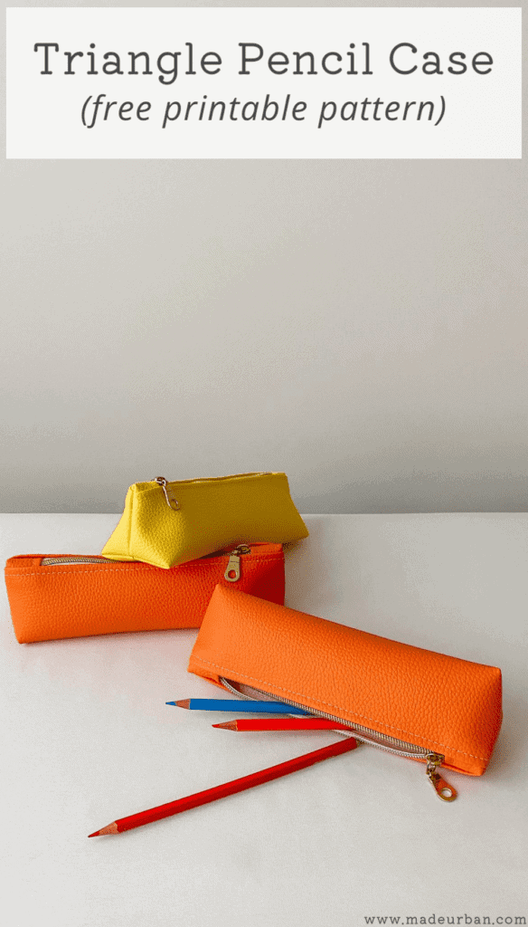 10 Minute Triangle Pencil Case DIY (no lining required) - Made Urban
